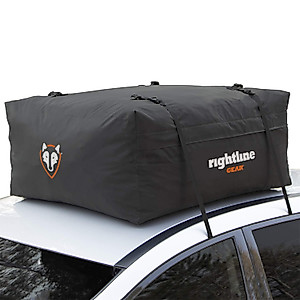 Rightline Gear 100R20 Range 2 Weatherproof Rooftop Cargo Carrier for Top of Vehicle, Attaches With or Without Roof Rack, 15 Cubic Feet, 40 x 36 x 18 inches, Black