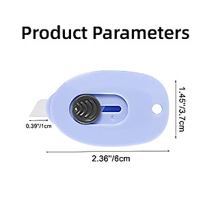 6pcs Mini Ceramic Box Cutter, Package And Box Opener, Retractable Safety Cutters, Small Utility Knife Ceramic Blades with Keychain Hole(Pink Green Blue)