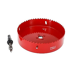 BTSHUB 6" 152mm Hole Saw Heavy Duty Steel Drilling Cutter for Making Cornhole Boards Drywall Wood Plastic Fiberboard Soft Metal