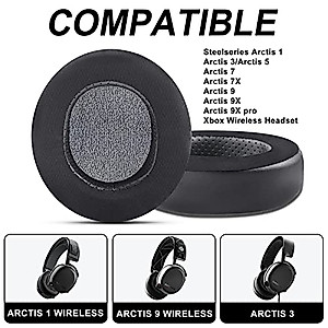GVOEARS Cooling Gel Replacement Ear Pads Cushions for Steelseries Arctis 1/3/5/7/7X/9/9X/pro Xbox Wireless Headset Gaming Earpads