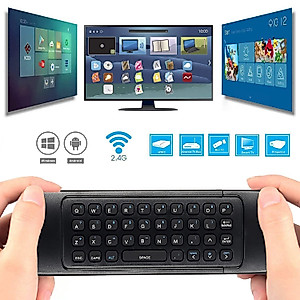 CHUNGHOP MX3 Voice Air Mouse Mini Keyboard Wireless Remote, 2.4G Multifunctional Fly Mouse with Motion Sensing Game Handle for 3-Gsensor HTPC Mini PC PS3/4 Xbox 360 and Android Smart TV Box 3-Gyro