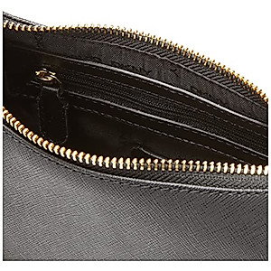 DKNY Women's Casual Caelynn Pouchette Handbags Crossbody, Black/Gold, Medium US