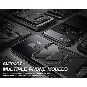 SUPCASE Adhesive Slim Wallet,(2-Pack) Ultra Thin Stick-On Silicone Credit Card Holder Sticker Adhesive Cell Phone Wallet Compatible for Most Smartphones（not fit Mobile Phones with Curved Back）(Black)