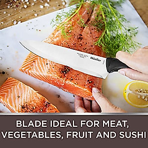 Mueller Sharp Professional Kitchen Chef's Knife, Stainless Steel Chef’s Knife with Ergonomic Handle