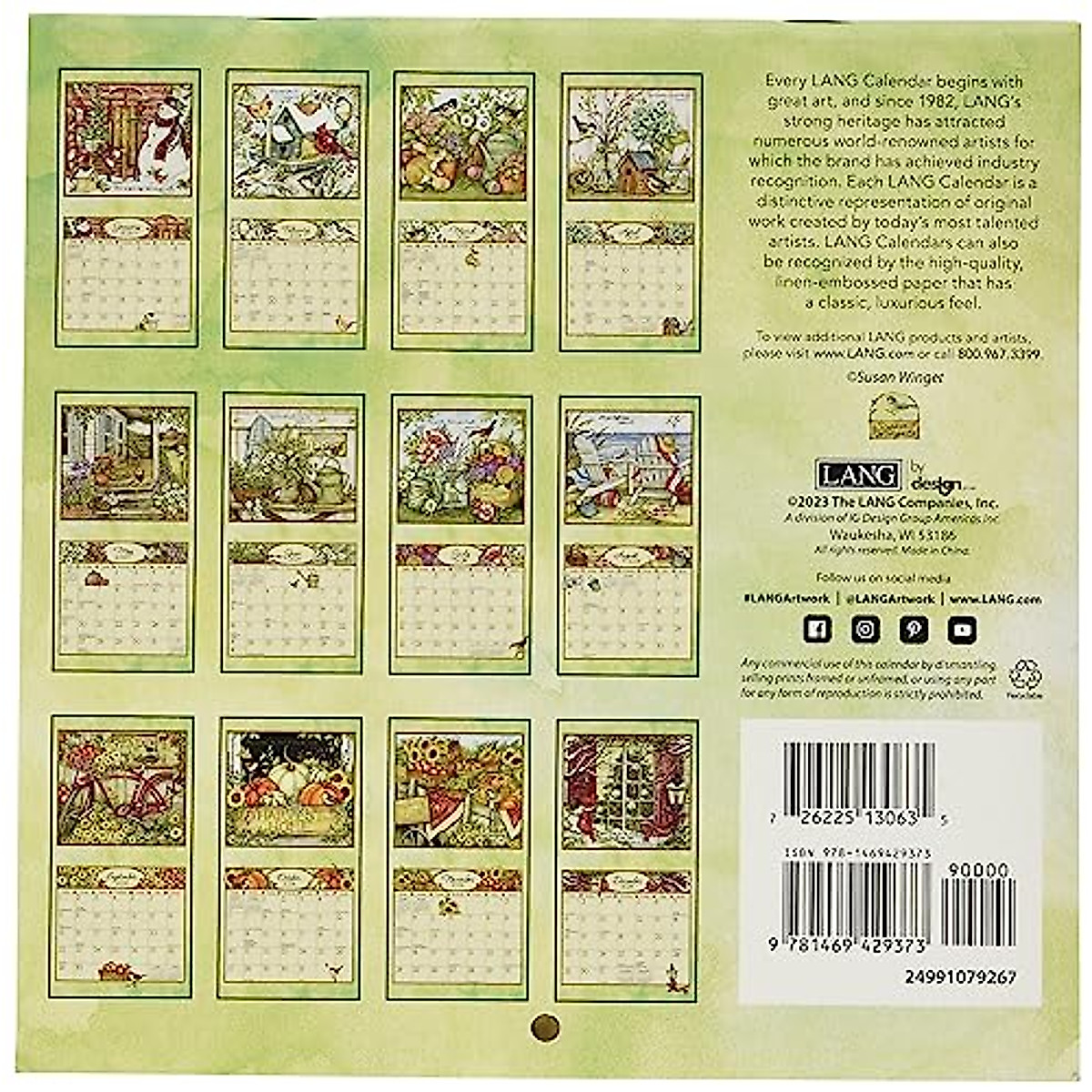 LANG Bountiful Blessings™ 2024 Mini Wall Calendar (24991079267)