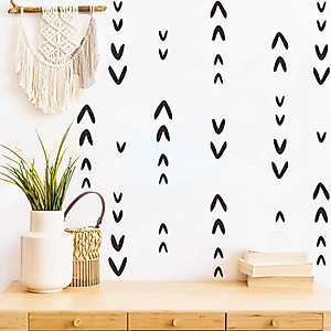 Geometric Wall Decals Arrow Wall Stickers Modern Wall Decal Minimalist Stripes Wall Stickers Removable Peel and Stick Wall Decals for Nursery Bedroom Living Room