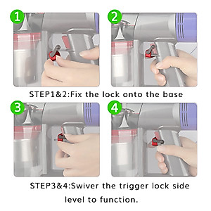 Fullclean Extension Flexible Hose and Trigger Lock Compatible with Dyson Gen 5 V15 V12 V11 V10 V7 V8 Absolute Detect Torque Drive Cyclone Cordless Handheld Vacuum Cleaner(Not for Outsize)