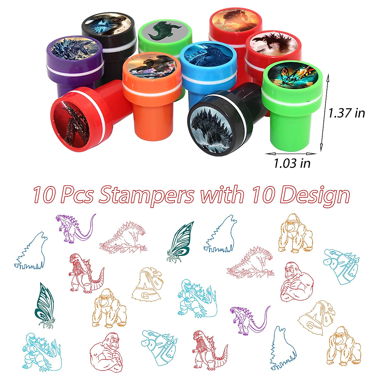 Pulga Party Favors Set,30pcs Slap Bracelet 10 Pcs Stampers and 50 Pcs Stickers ,Birthday Party Supplies Favors