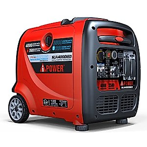A-iPower SUA4000iER 4000 Watt Portable Inverter Generator Quiet Operation With Electric/Remote Start, RV Ready