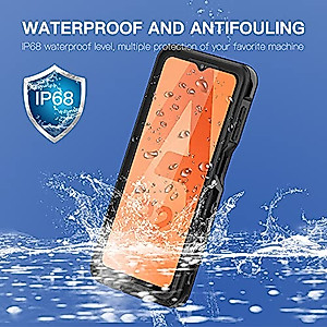 Samsung Galaxy A32 5G Waterproof Case with Built-in Screen Protector Dustproof Shockproof Drop Proof Case, Rugged Full Body Underwater Protective Cover for Samsung Galaxy A32 5G (Black)