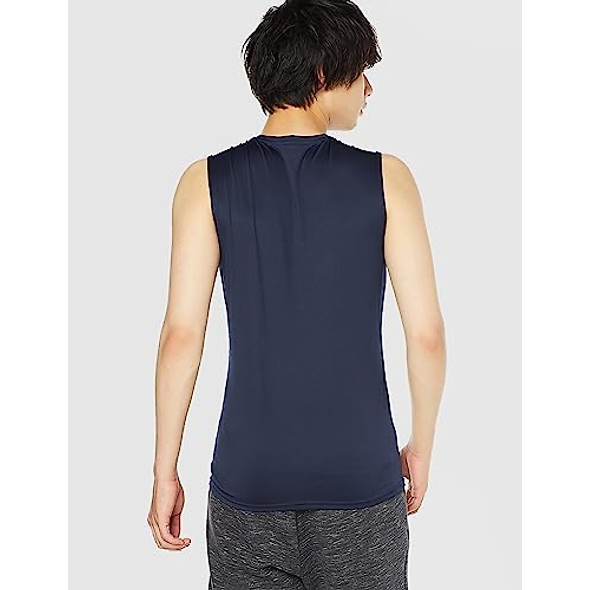 Amazon Essentials Men's Tech Stretch Muscle Shirt, Navy, Large