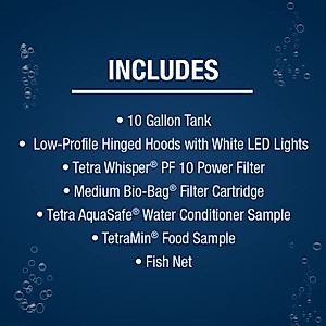 Tetra Complete LED Aquarium 10 Gallons, Includes LED Lighting, Filtration and Accessories