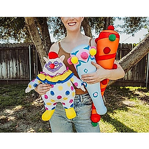 Killer Klowns from Outer Space Blue Baseball Bat 20-Inch Collector Plush Toy, Large Soft Stuffed Animal