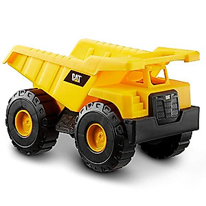 CAT Construction Toys, Dump Truck Set with CAT Hard Hat and Sand Tools, Outdoor Toys for Kids Ages 3+