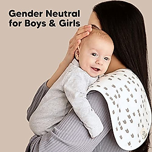 5-Pack Organic Burp Cloths for Baby Boys and Girls – Ultra Absorbent Burping Cloth, Burp Clothes, Newborn Towel - Milk Spit Up Rags - Burpy Cloth Bib for Unisex, Boy, Girl - Burp Cloths (Grayscape)