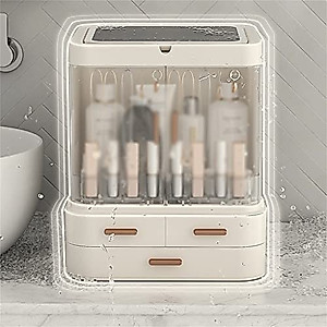 TKFDC Shelf Desktop Handheld Cosmetic Organizer Drawer Dustproof Shelf Desktop Skin Care Organizer Lipstick Storage