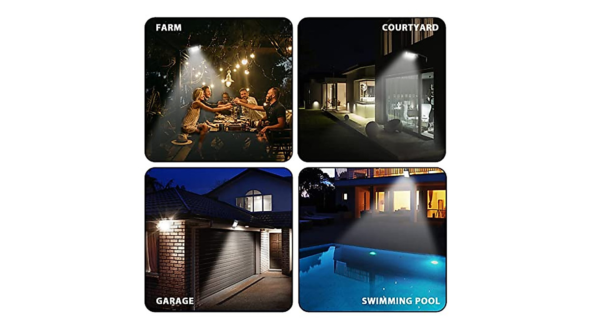 Duewot 70 LED Solar Street Lights - Motion Sensor, IP66 Waterproof ...