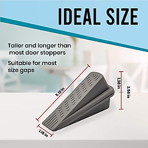 HOYAHH Door Wedge Stopper Door Stops for Floor-Door Stop Wedge Rubber Door Stop Pack of 4 Door Stopper Wedge(Grey) Easy Solution for Hotel Home Office Residential Commercial Use