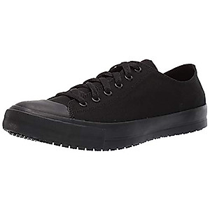 Shoes for Crews Delray, Men's, Women's, Unisex Canvas Work Shoes, Slip Resistant, Water Resistant, Black, Men's 12 / Women's 13.5