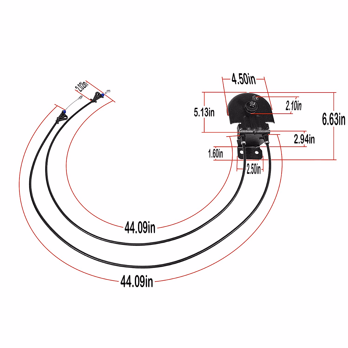 johntruck Rotator Cable Assy for Husqvarna ST224 ST224P ST227P ST230P ST324 ST327 ST330 & Poulan PR241 PR242 PR271 PR300, Replace for 581680302 581680301