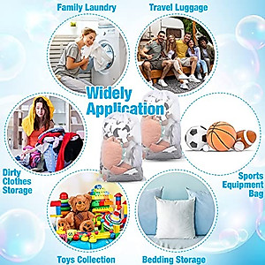 Xinnun 12 Pack Mesh Laundry Bag Drawstring Heavy Duty Bag Bulk, 24 x 36 Inches Durable Machine Washable Storage Bag for Factories, College, Dorm and Apartment Dwellers, White