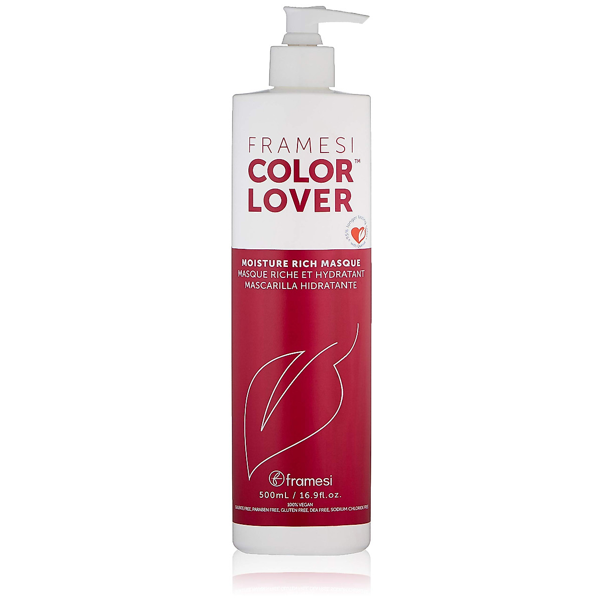 Framesi Color Lover Moisture Rich Masque, 16.9 fl.oz, Sulfate Free Hair Mask for Color Treated Hair