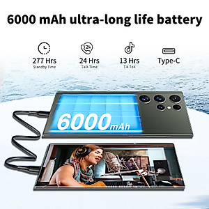 WV LeisureMaster C23+5G Cell Phone with Tool Pen, Android Smartphone, 6GB+256GB Full Netcom Unlocked Phone, Support Dual SIM Dual Standby Face Recognition 6000mAh Ultra Long Life Battery.(Green)