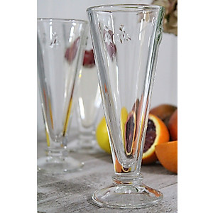 La Rochere Napoleon Bee 5.1 oz Champagne Flutes - Set of 6 with the iconic French Bee embossed, Classic, elegant and sturdy French glassware, Dishwasher safe