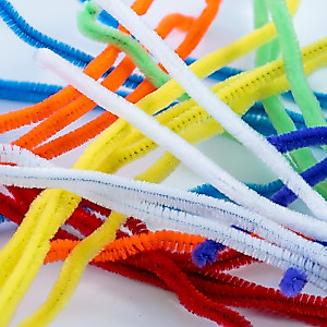 Essentials by Leisure Arts Chenille Stems Lavender 12" 6mm 25pc - Versatile Pipe Cleaners for Crafts, DIY Projects, and Decorations - Bright, Flexible Craft Pipe Cleaners