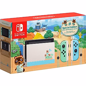 Nintendo Switch - 2020 Special Edition - Animal Crossing: New Horizons - Internal Storage 32GB - Bundle Woov Micro SD 128 GB