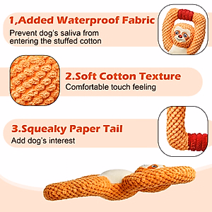 samtotopets Large Squeaky Dog Toys, Stuffed Animal Dog Plush Toy,Interactive Puppy Toys with Crinkle Paper for Small, Medium, and Large Dogs,Daily Companionship, Training Reward Gift.