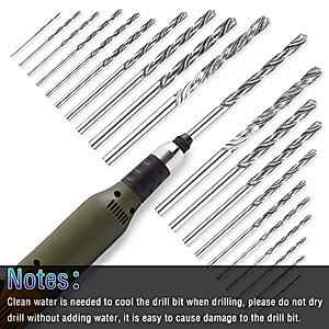 20 Pieces Diamond Drill Bits Set Twist Diamond Tip Drill Bit Heavy Duty Micro Diamond Drill Bit Set for Glass Tile Jewelry, 0.8 mm 1.0 mm 1.2 mm 1.5 mm 1.8 mm 2.0 mm 2.5 mm 3.0 mm 3.5 mm 4.0 mm