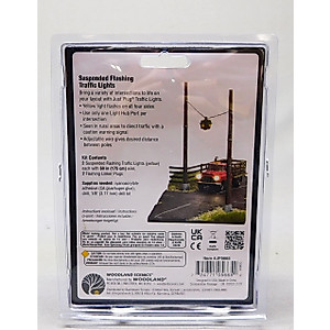 Woodland SCENICS Suspended Flashing Traffic Light 2 Pack O Gauge