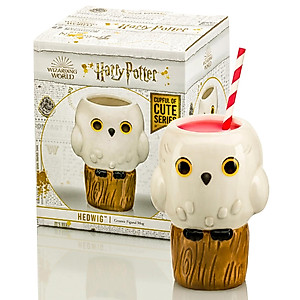 Harry Potter Hedwig Owl Coffee Mug, 16 Oz -Kawaii Figure Goblet Cup Design by Jerrod Maruyama - Ceramic - Great Gift for Kids & Adults