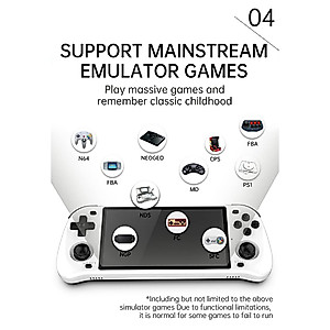 XSHION POWKIDDY RGB10MAXⅡ Handheld Game Console with 17000 Games 128G TF Card, 5 Inch Video Game Console