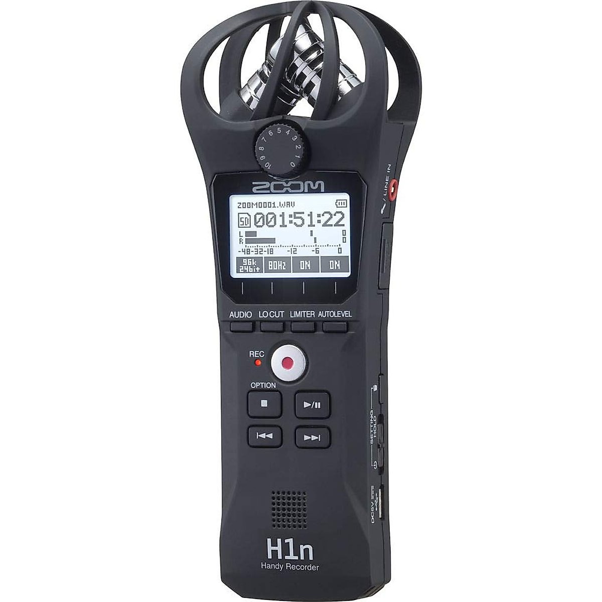 Zoom H1n Portable Recorder, Onboard Stereo Microphones, Camera Mountable, Records to SD Card, Compact, USB Microphone, Overdubbing, Dictation, For Recording Music, Audio for Video, and Interviews