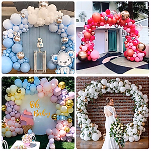 RUBFAC Balloon Arch Kit and Balloon Pump, Balloon Arch Stand for Floor Adjustable Frame with Electric Pump Bases Balloon Accessories for Birthday Party Baby Shower Festival Decorations