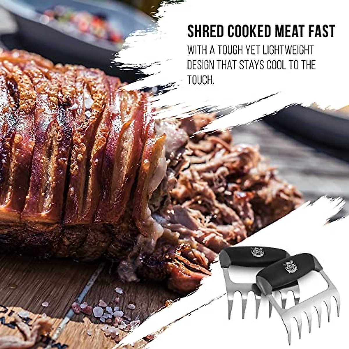 Grillheads Supply Co - Ultimate Metal Meat Claws, Heavy-Duty Grilling Meat Claws for Barbeque and Grill, Made of Heat Resistant and Easy to Clean Stainless Steel, Set of 2 Shredders