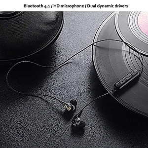 Bluetooth Wireless in-Ear Neckband Headset, with TF MP3 Flash Memory Card SD Card Stereo Earbuds Headphone Bluetooth 4.1 in Ear Headphones Sport Earpiece Earphone
