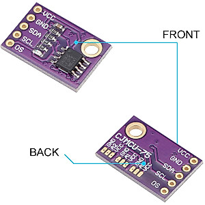 DKARDU 4 pcs LM75 LM75A Temperature Sensor Module LM75BD Sensor Module High Speed I2C IIC Interface High Precision Temperature Sensor with Dupont Cable