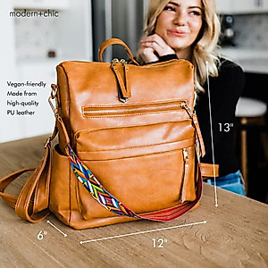 modern+chic Brielle Convertible Bag, Women's Backpack Purse with Shoulder Strap