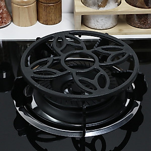 Geesatis Cast Iron Wok Ring Burner Grate Wok Support Ring, 1 Pcs, 7.5inch/190mm