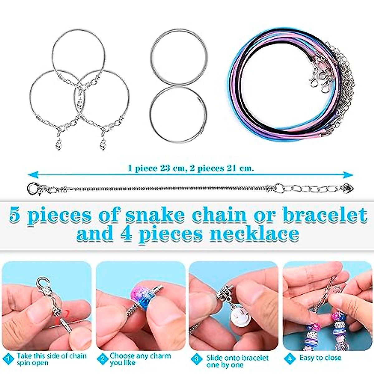 AIPRIDY Charm Bracelet Making Kit,DIY Craft for Girls, Unicorn Mermaid Crafts Gifts Set for Arts and Crafts for Girls Teens Ages 6-12 (150 Pieces)