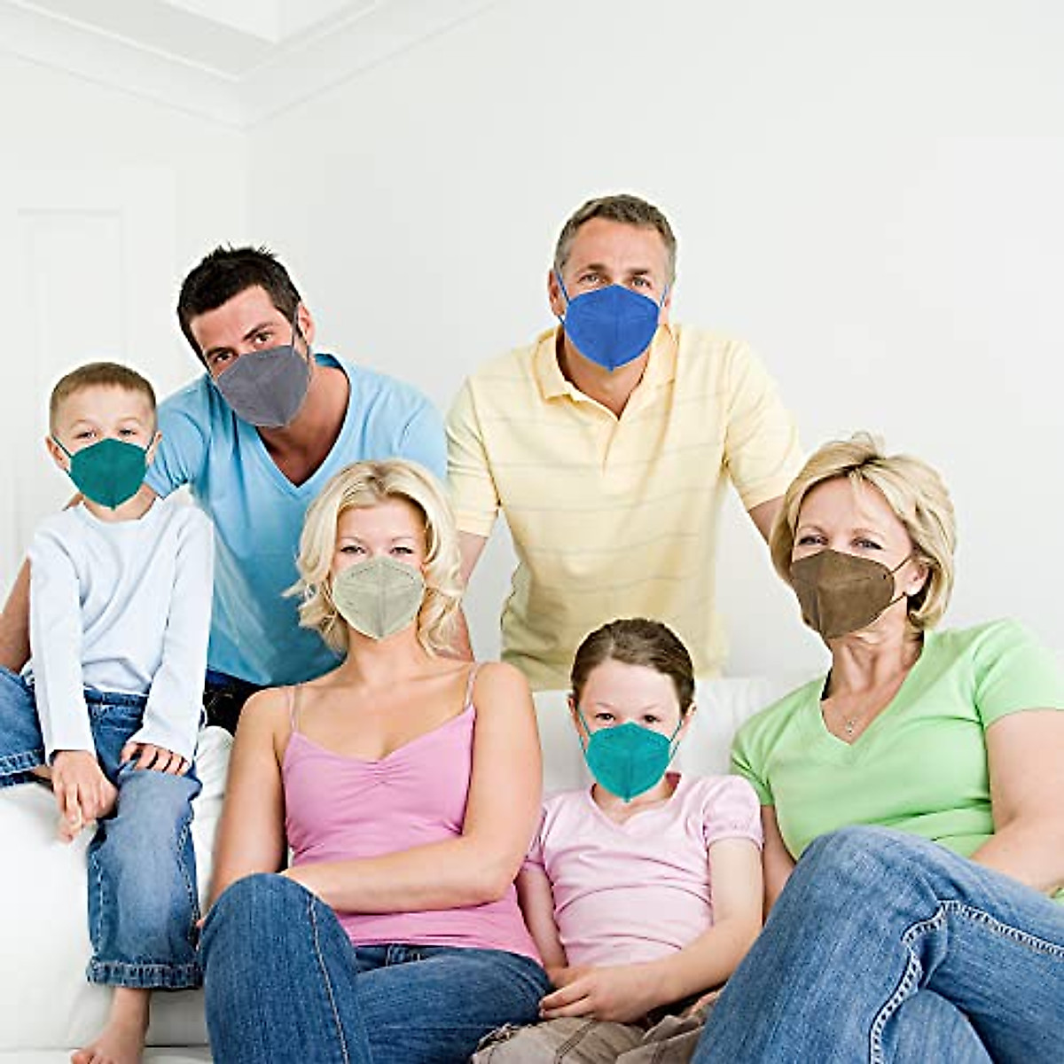 KUPRO KN95 Face Masks 10 Colors 50 Pack Individually Wrapped,Colored KN95 Disposable Masks for Adults