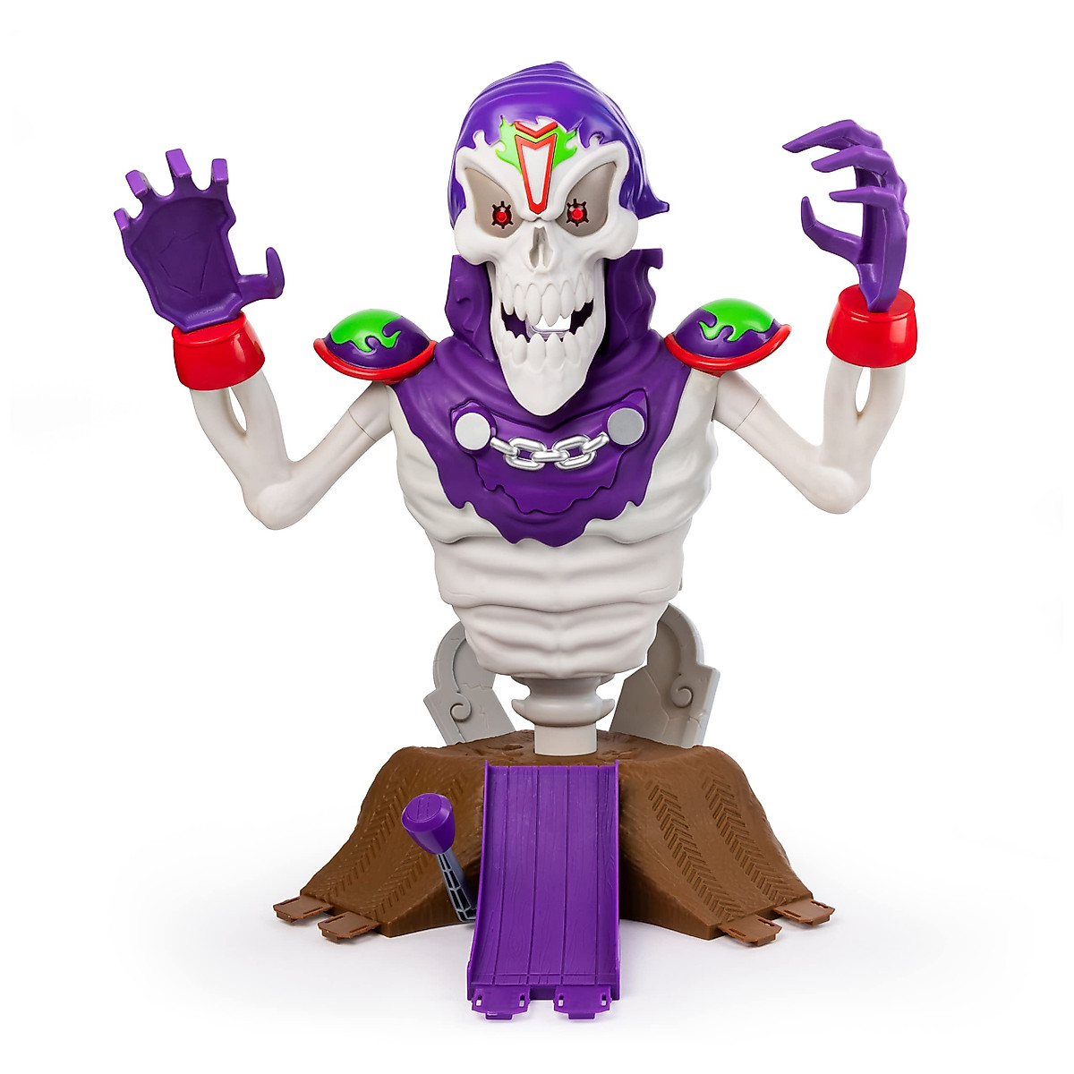 Monster Jam, Grim Takedown Playset with Lights and Sounds, Featuring Exclusive 1:64 Scale Die-Cast Grave Digger Monster Truck