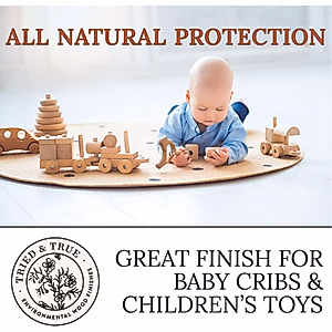 Tried & True Superior Varnish Oil Wood Finish & Sealer, 8 oz. - Natural Pine Resin & Linseed Oil, Ideal for Interior Furniture, Tables, Countertops - Food Safe, Scratch Resistant & Durable