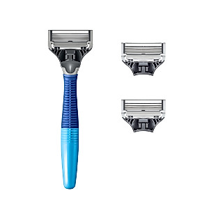 Harry's Razors for Men - Shaving Razors for Men includes a Mens Razor and 3 Razor Blade Refills (Ocean Blue)