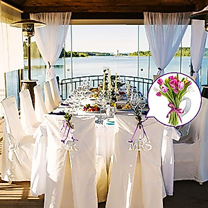 Yookeer Church Pew Clips Heavy Duty Plastic Hooks Tablecloth Clips Chair Table Clips Translucent White Pew Clips Table Cloth Holders for Wedding Ceremony Church Aisle Railing Bow Decorations (12)