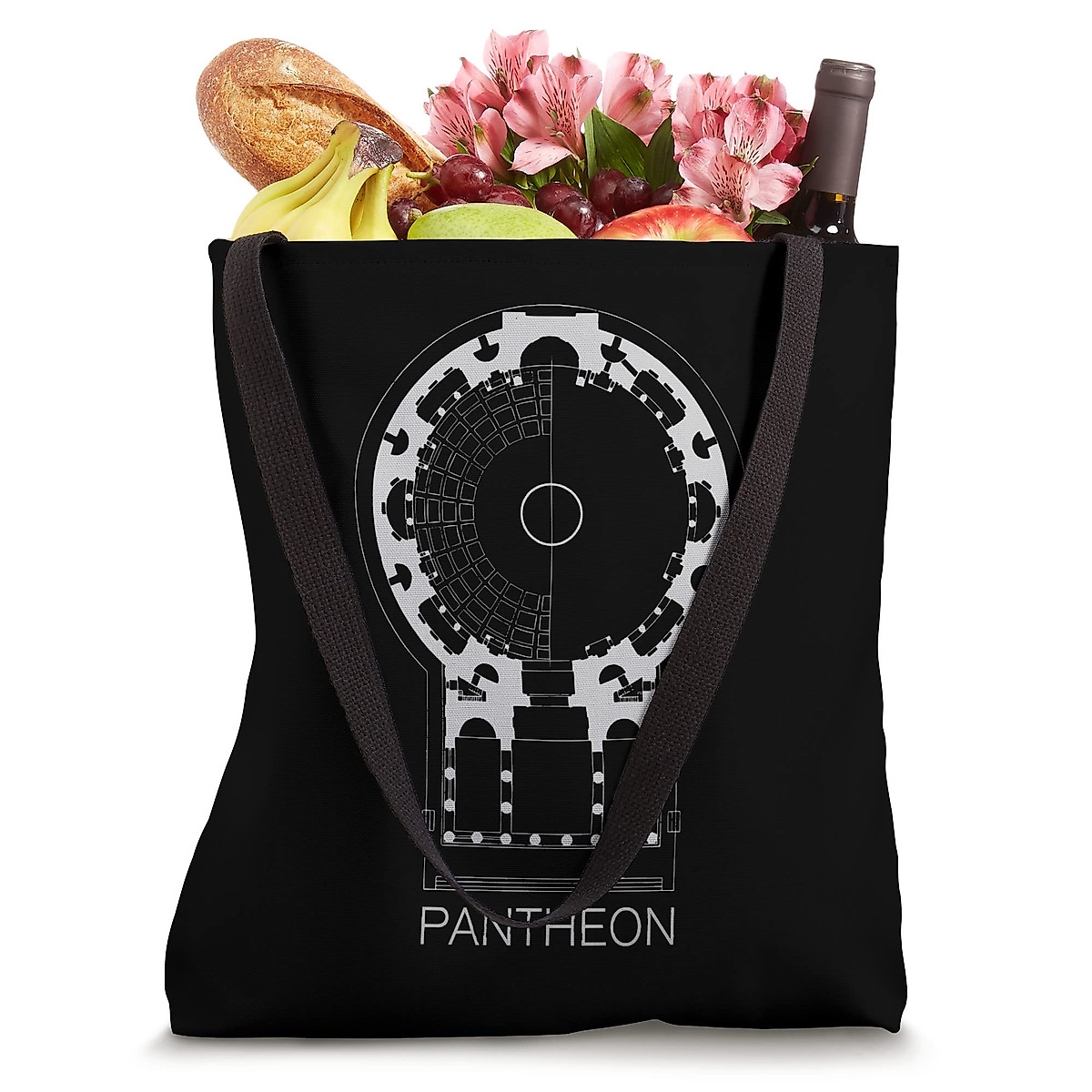Pantheon, Rome. Plan of a classical architectural icon. Tote Bag