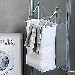 Valink Hanging Laundry Hamper, Over The Door Hamper Wall Mounted Bathroom Cloth Mesh Bag Storage, Bathroom Cloth Mesh Bag for Room